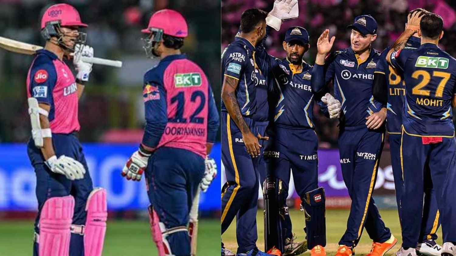 GT vs RR Head to Head in IPL - Records, Stats & Match Results