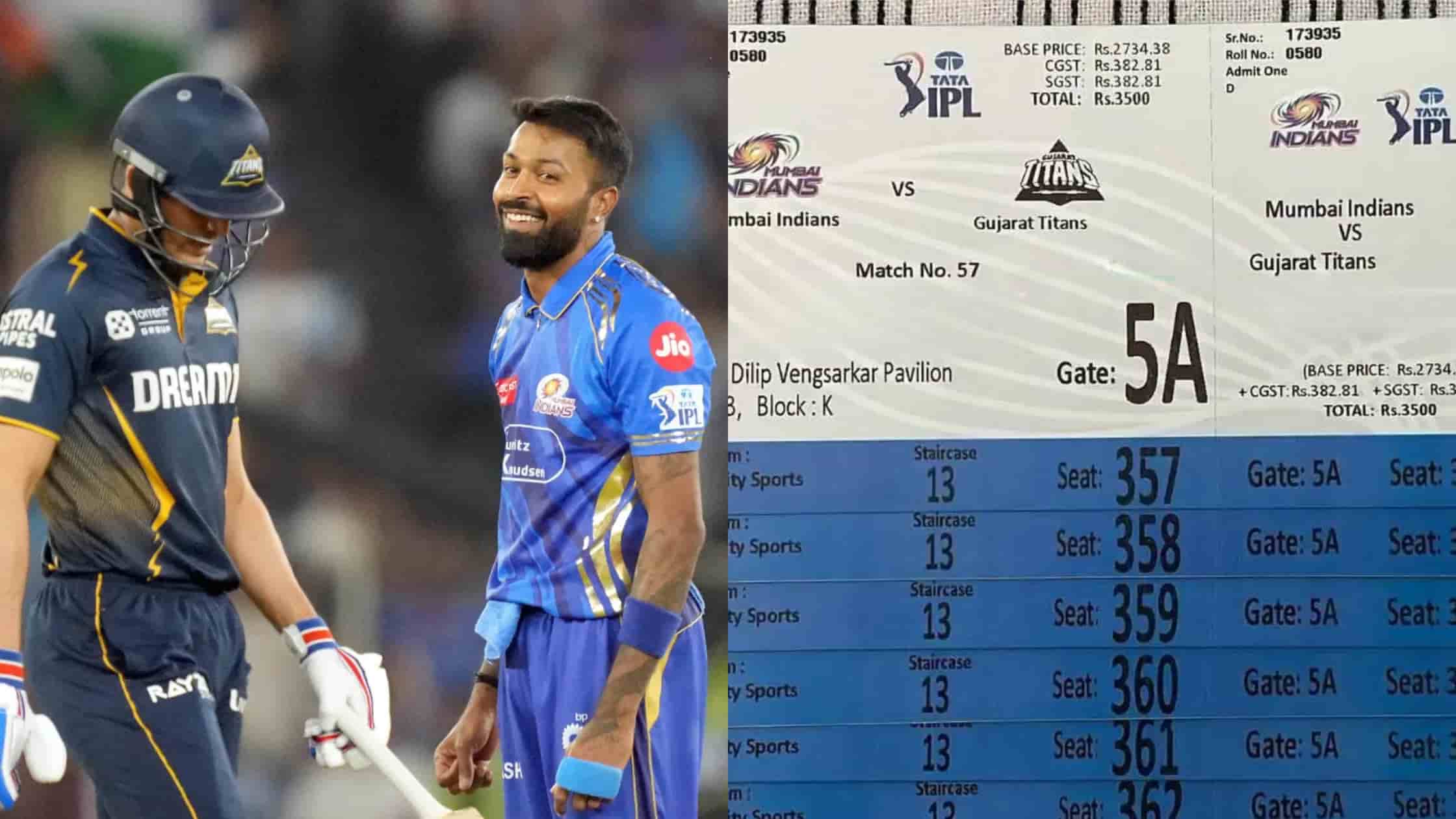 GT vs MI IPL 2026 Match 30 Tickets, Prices & Booking Guide